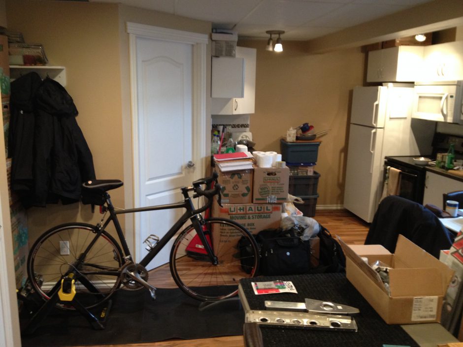 Vertical Fin Assembly in a Basement Apartment - F1 Rocket Hangar