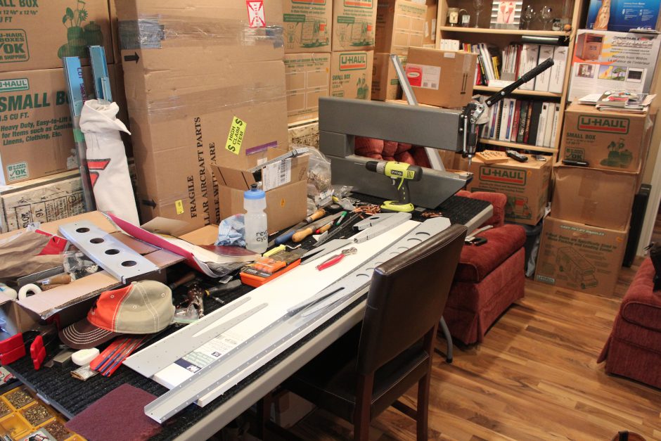 Vertical Fin Dimpling and Riveting - F1 Rocket Hangar