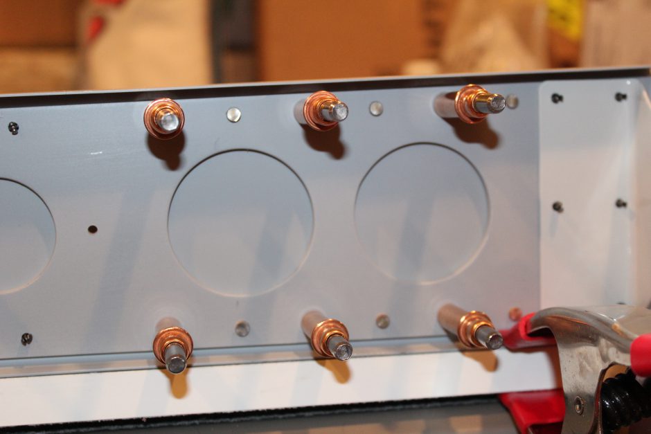 Vertical Fin Dimpling and Riveting - F1 Rocket Hangar