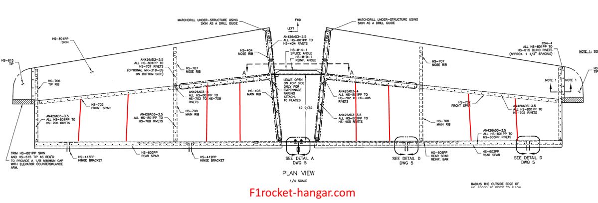 F1 Mod – Horizontal Stabilizer Skin Stiffeners - F1 Rocket Hangar