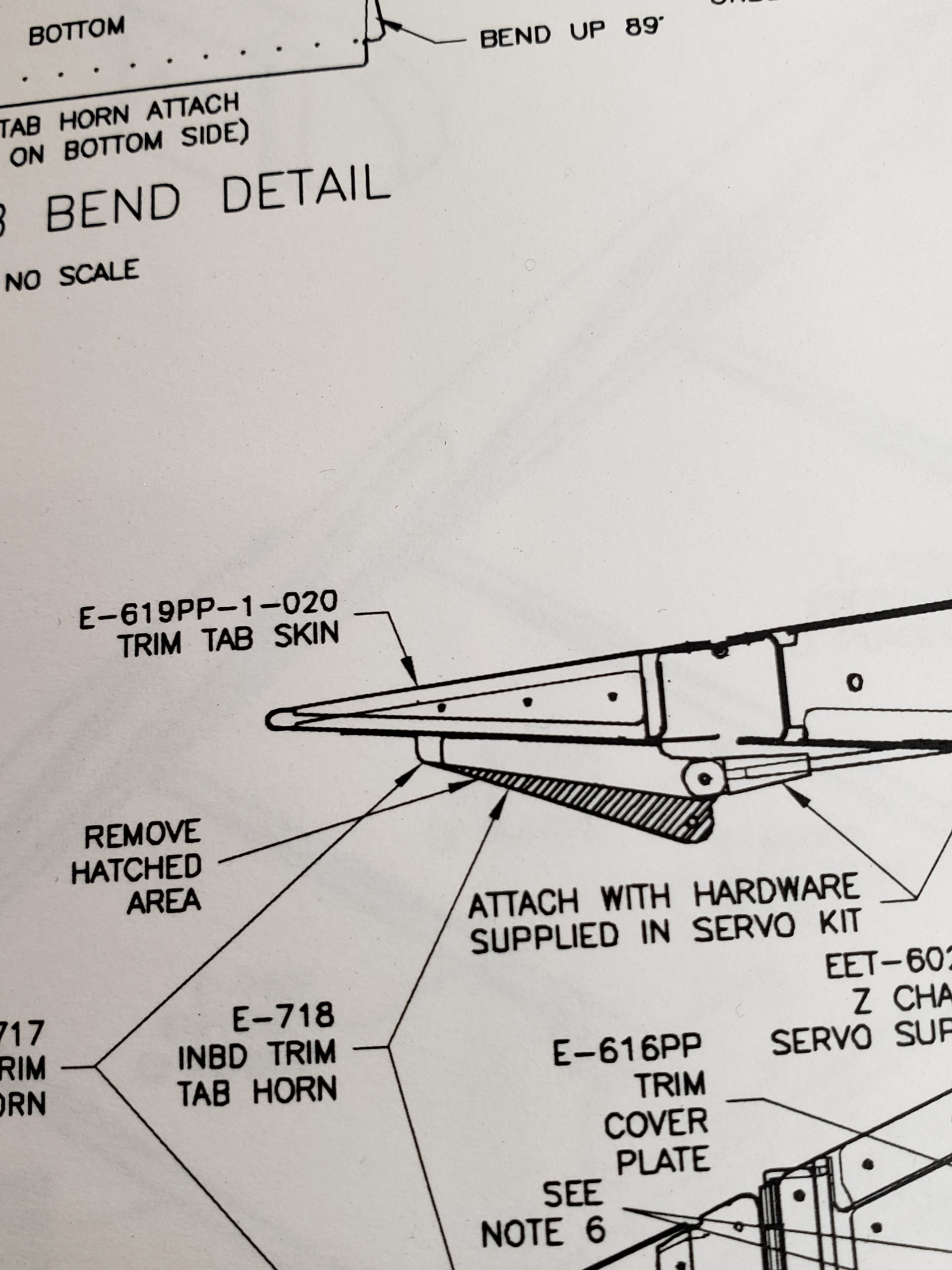 Trim Tab and Hinge - F1 Rocket Hangar