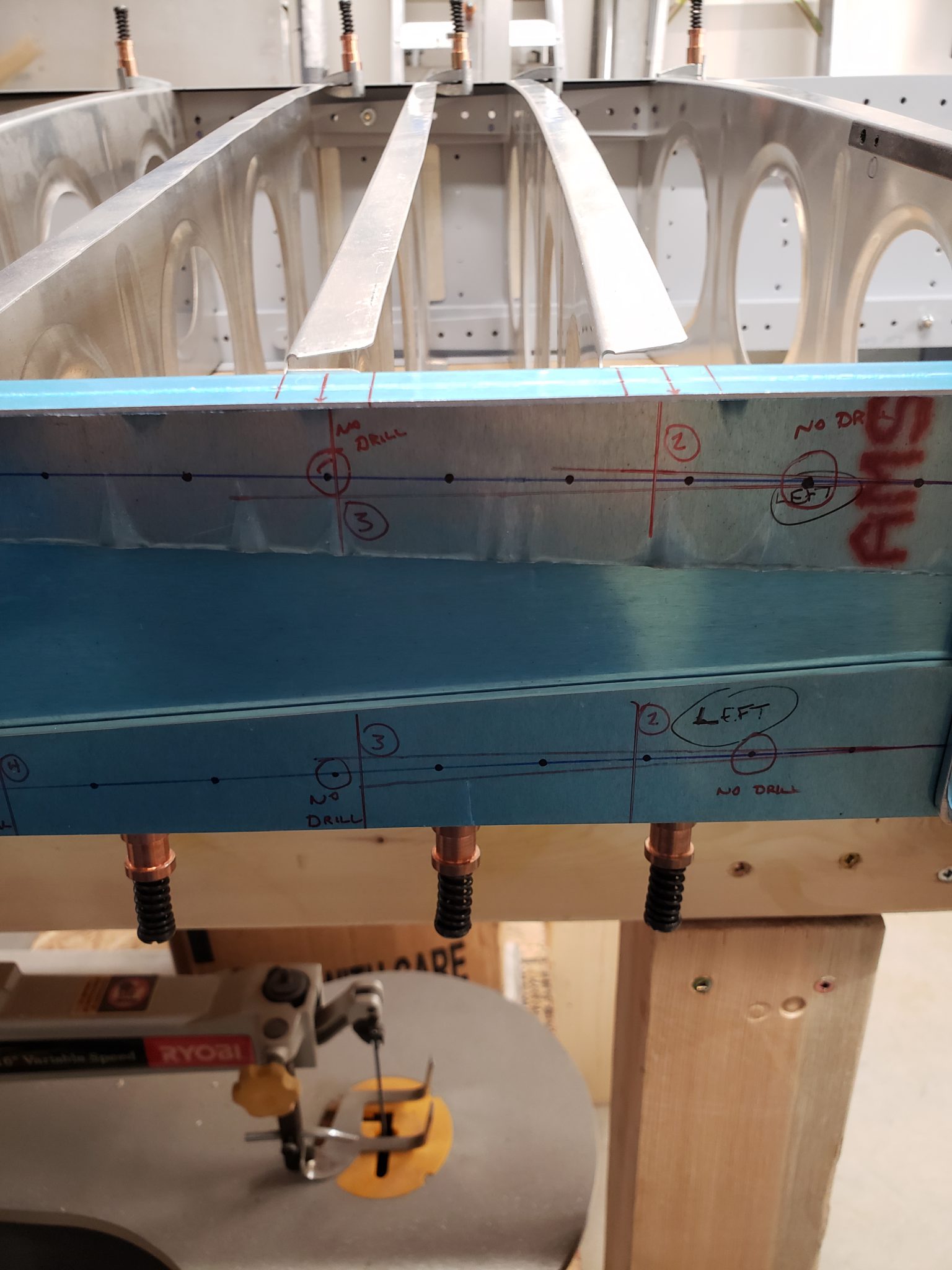 Rear Spar Attach Doubler and Flanges - F1 Rocket Hangar