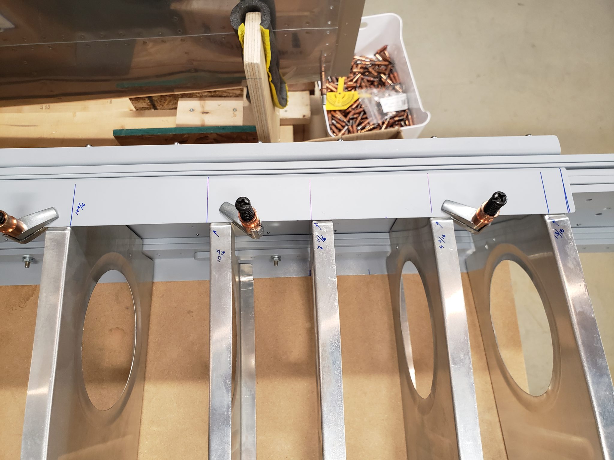 Rear Spar Attach Doubler and Flanges - F1 Rocket Hangar