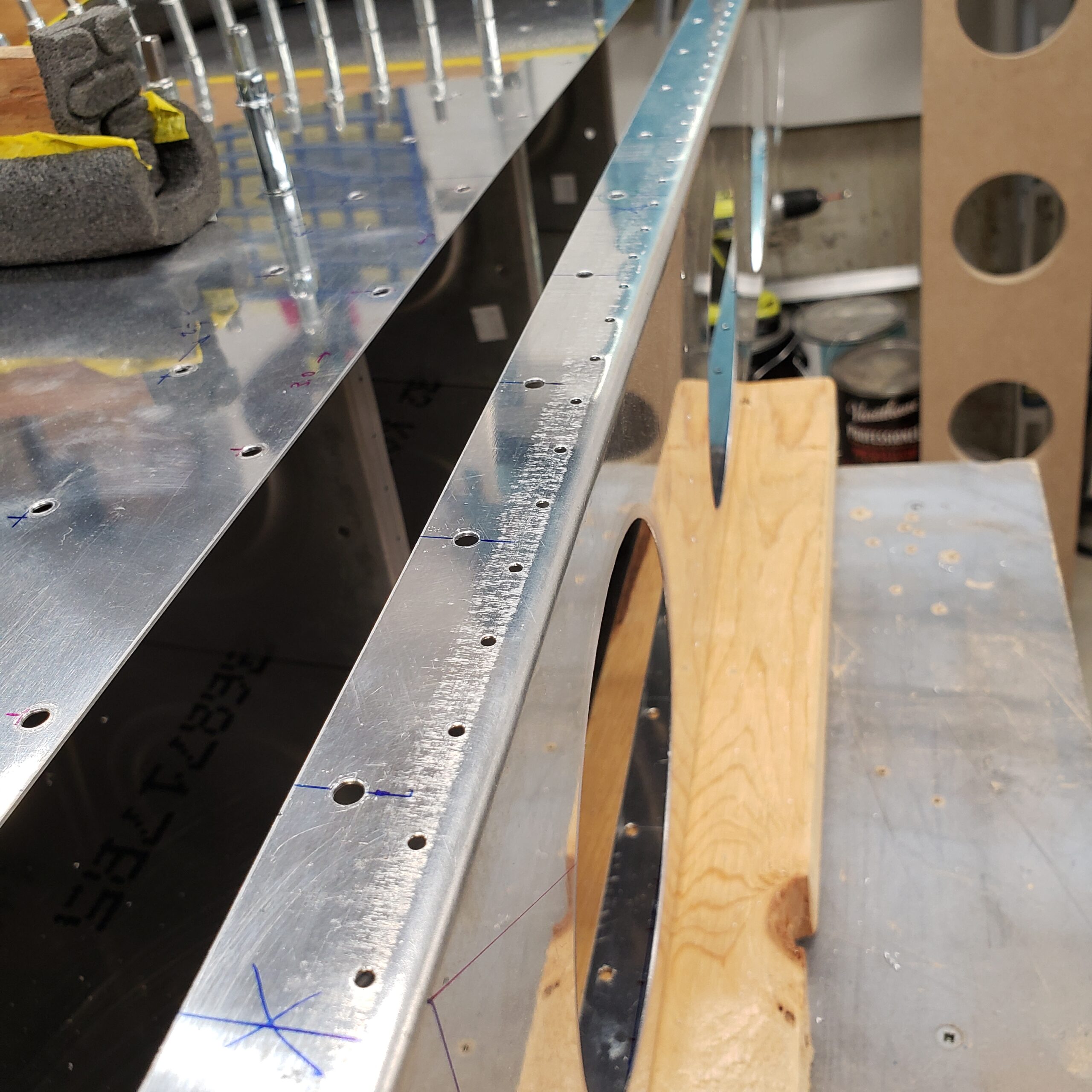 Right Tank Baffle Rivet Layout - F1 Rocket Hangar